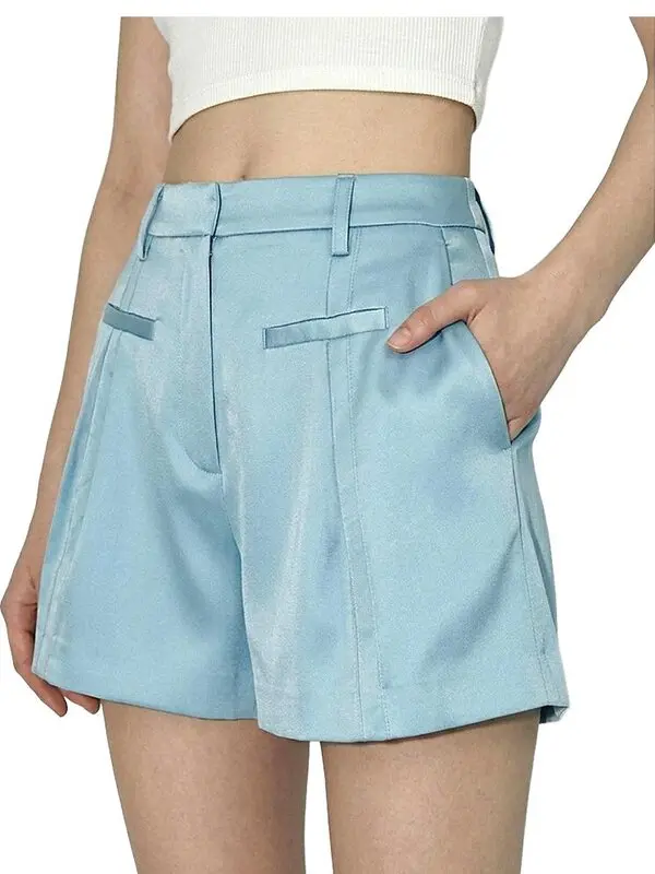 AS By DF Tailored Relaxed Fit Shorts - Turquoise/aqua