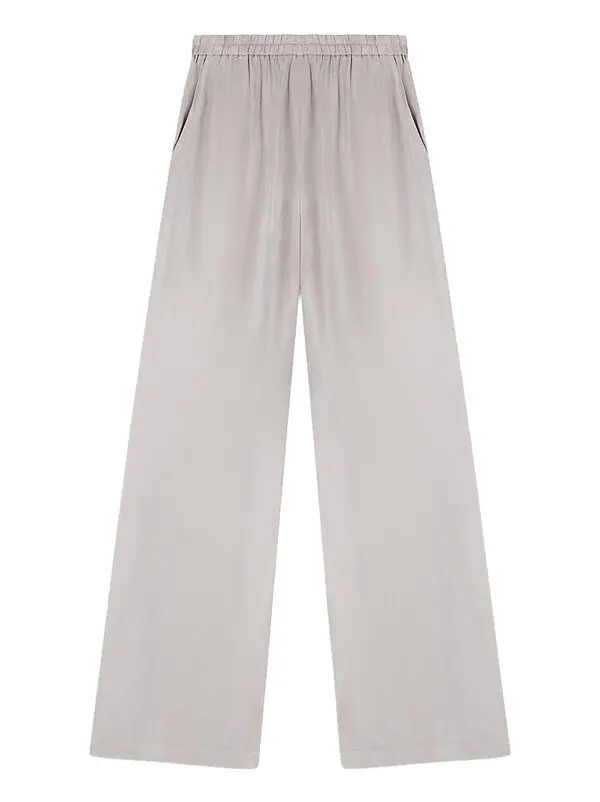 Emporio Armani Washed Fluid Elasticized Waist Pants - Pearl Grey
