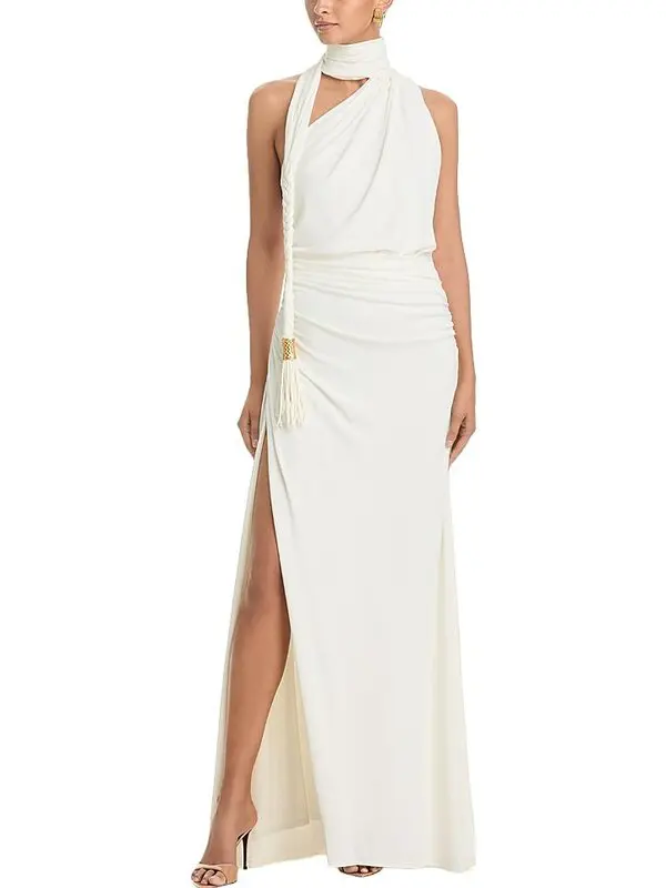 Simkhai Moira Draped Jersey Gown - Ivory