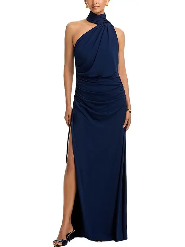 Simkhai Moira Draped Jersey Gown - Midnight