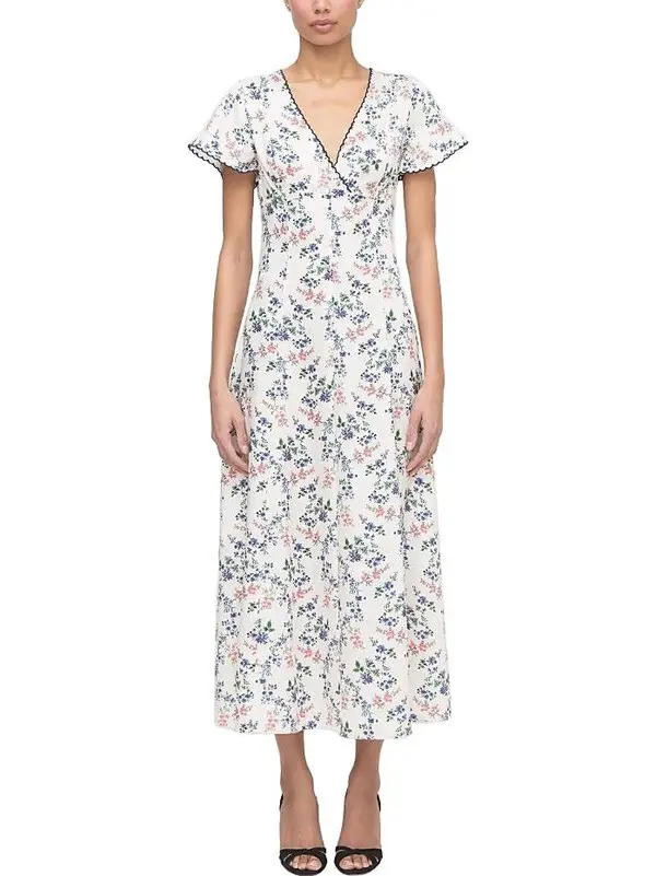 Hill House Home The Brie Dress - Pink Scallop Bow Chintz