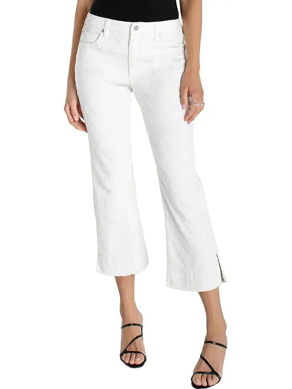 LIVERPOOL Hannah High-rise Crop Flare Jeans - White Diamond