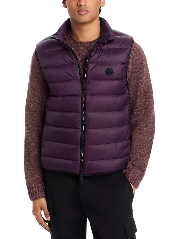 Moncler Deneb Puffer Vest - Burgundy