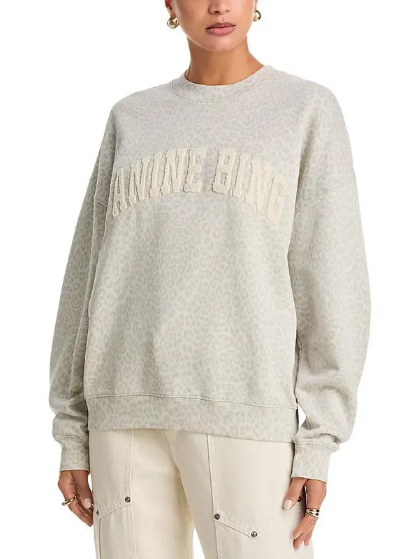ANINE BING Miles Logo Sweatshirt - Print