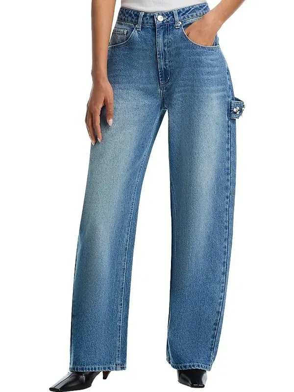 Steve Madden High-rise Barrel Jeans - Marina Wash