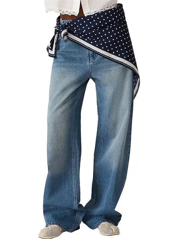 Steve Madden High-rise Barrel Jeans - Marina Wash
