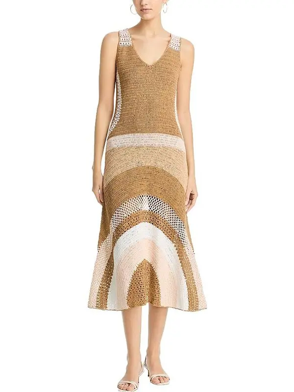 Ramy Brook Cadence Dress - Sandstone Multi Colorblock