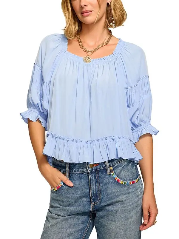 Ramy Brook Natasha Blouse - Bazaar Blue