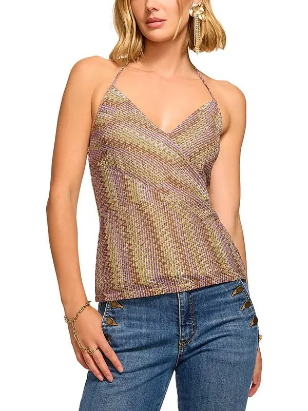 Ramy Brook Mallie Halter Top - Multi Lurex Knit