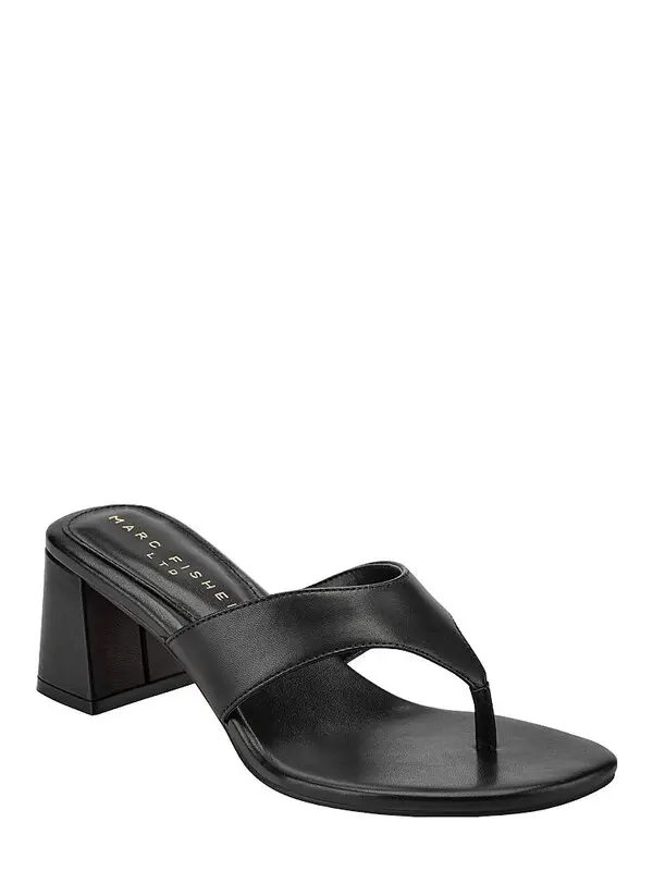 MARC FISHER LTD. Arcee Block Heel Sandals - Black