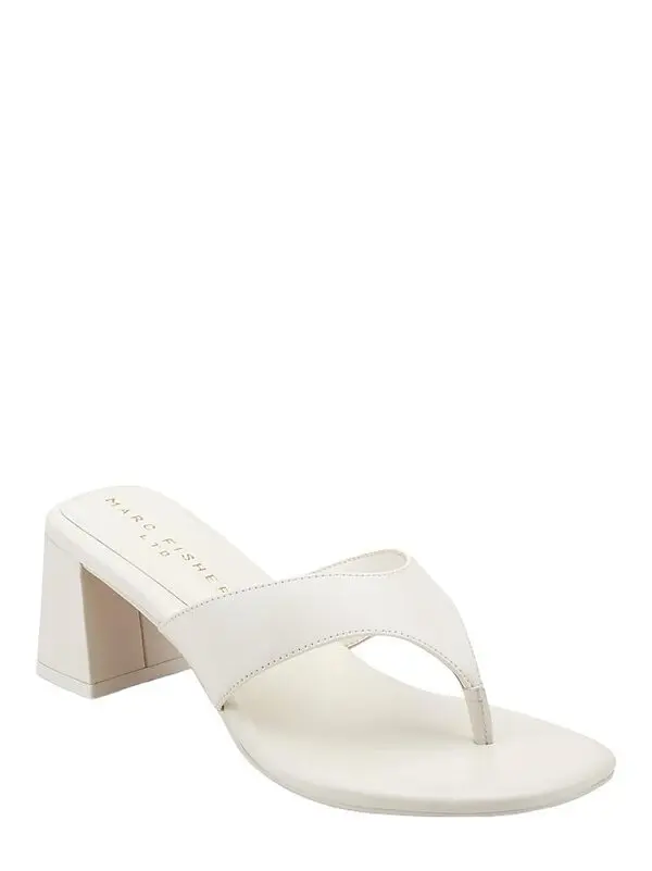 MARC FISHER LTD. Arcee Block Heel Sandals - Ivory