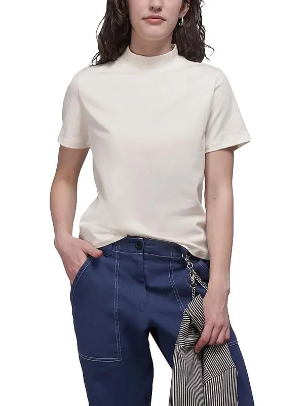 WILDFANG Everyday Mock Neck Tee - White