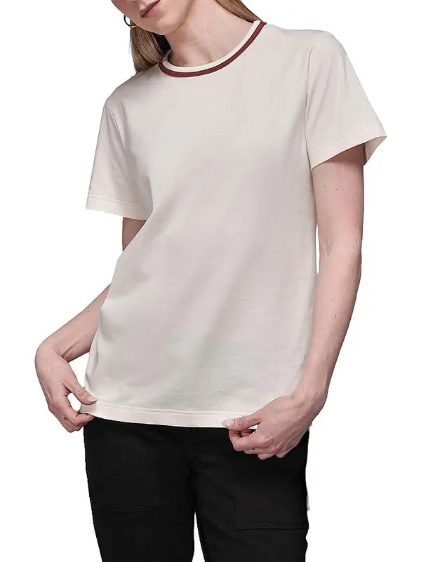 WILDFANG Ringer Tee - White/cinnamon