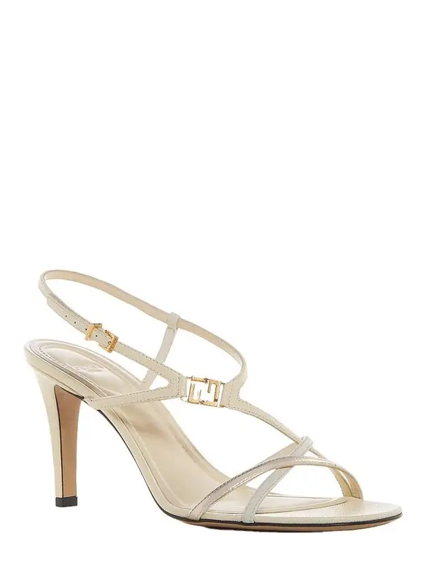 Fendi Ffold Strappy Sandals - Ivory/gold