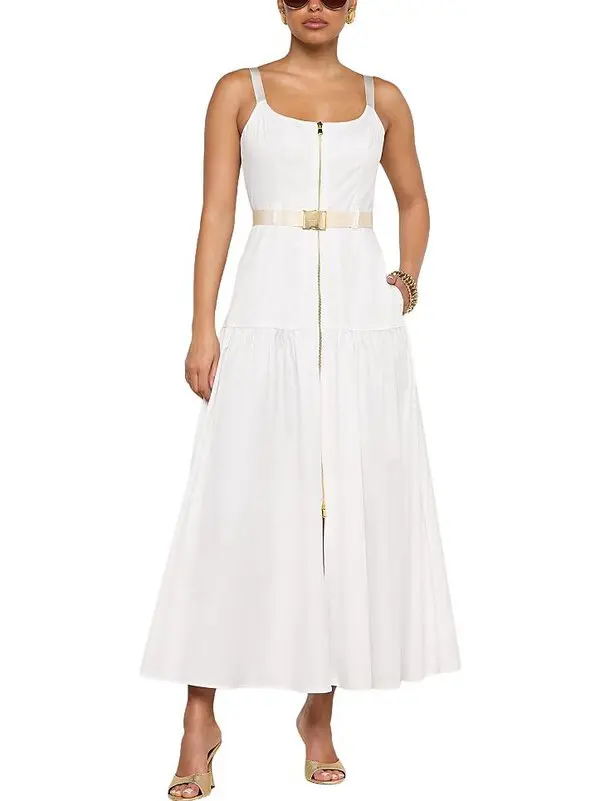 L'Agence Rima Zippered Dress - White
