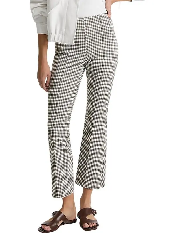 Vince Niki Ankle Pants - Tapenade Gingham