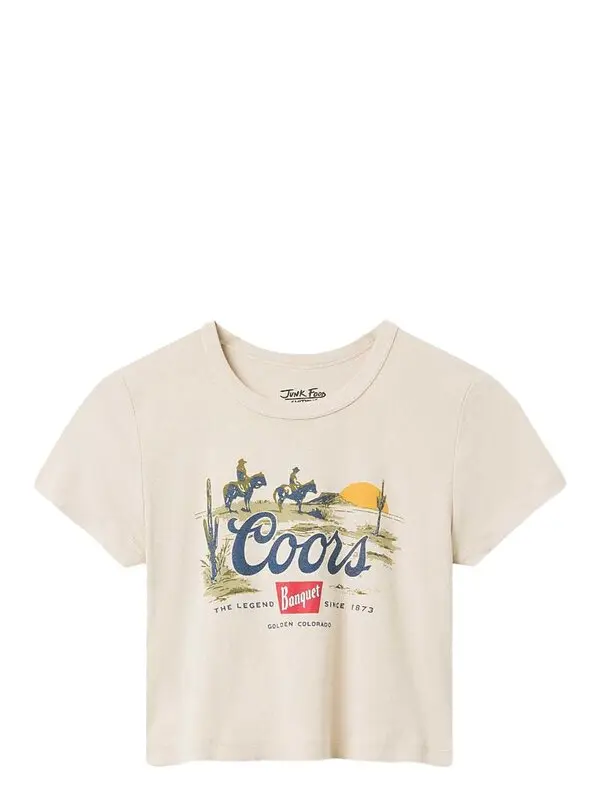 Junk Food Clothing Coors Golden Beer Baby Tee - Sand
