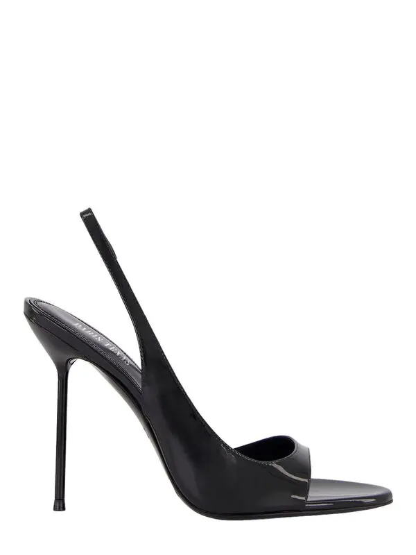Paris Texas Leather Slingback Sandals - Black