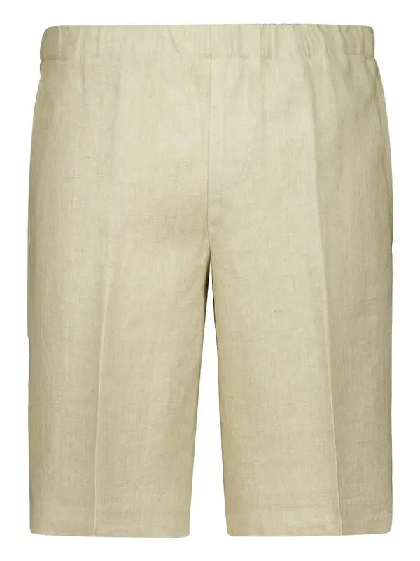 PIACENZA CASHMERE 1733 Linen Bermuda Shorts - Beige