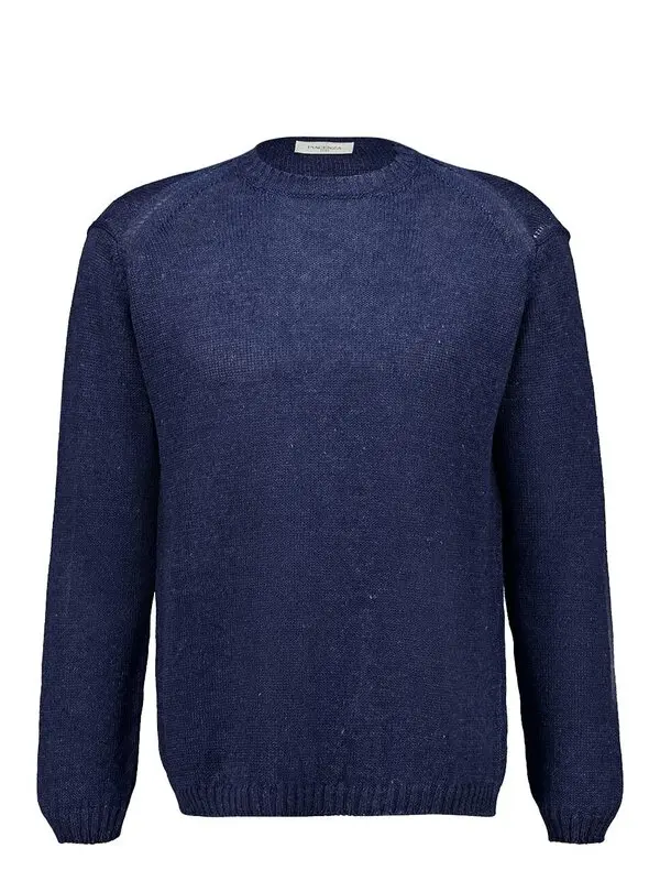 PIACENZA CASHMERE 1733 Linen And Cotton Knit Pullover - Blue