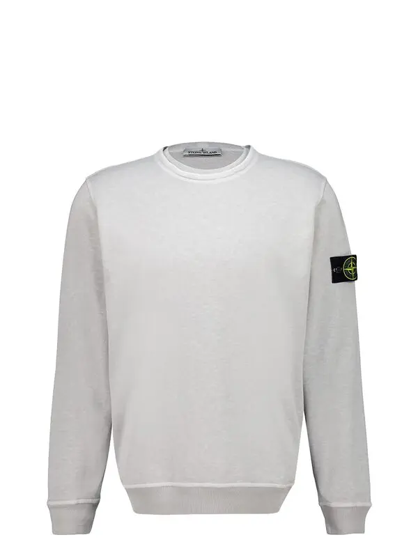 Stone Island Cotton Fleece Crewneck Sweatshirt - Grey