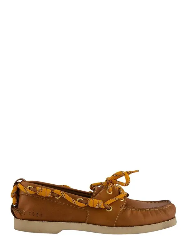 GOLDEN GOOSE Leather Boat Shoes - Brown
