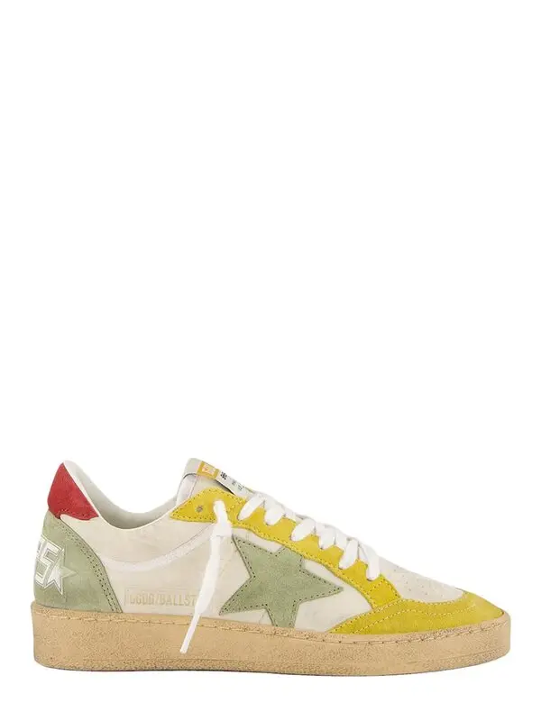 GOLDEN GOOSE Ball Star Suede And Nylon Sneakers - Multicolour