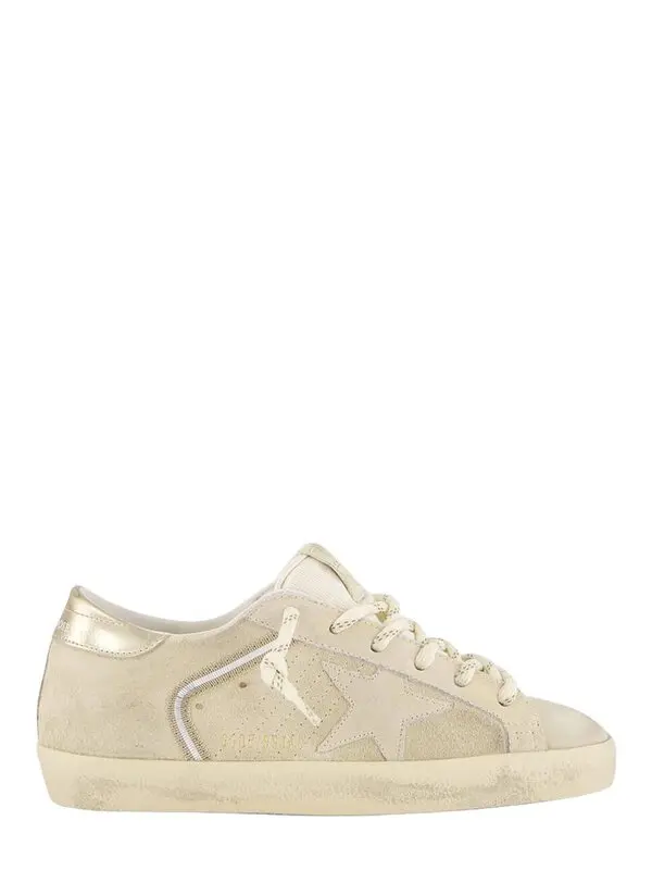 GOLDEN GOOSE Super-star Leather Sneakers - Beige