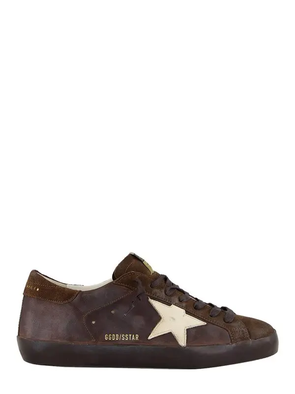 GOLDEN GOOSE Super-star Leather Sneakers - Brown