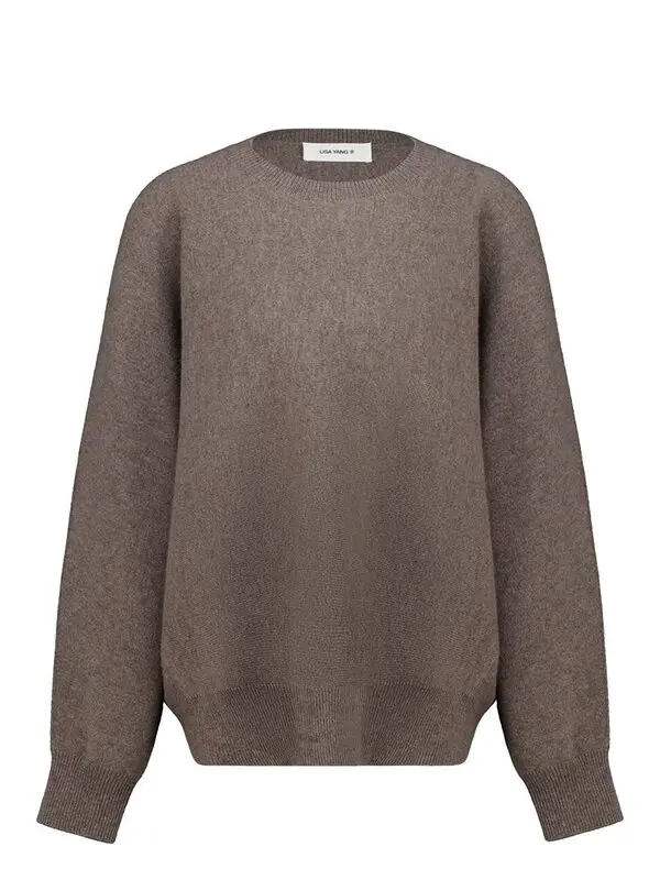 LISA YANG Greer Double Face Cashmere Sweater - Brown