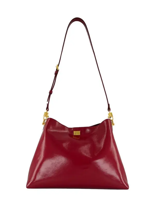 Dolce & Gabbana Large Vittoria Calfskin Shoulder Bag - Red