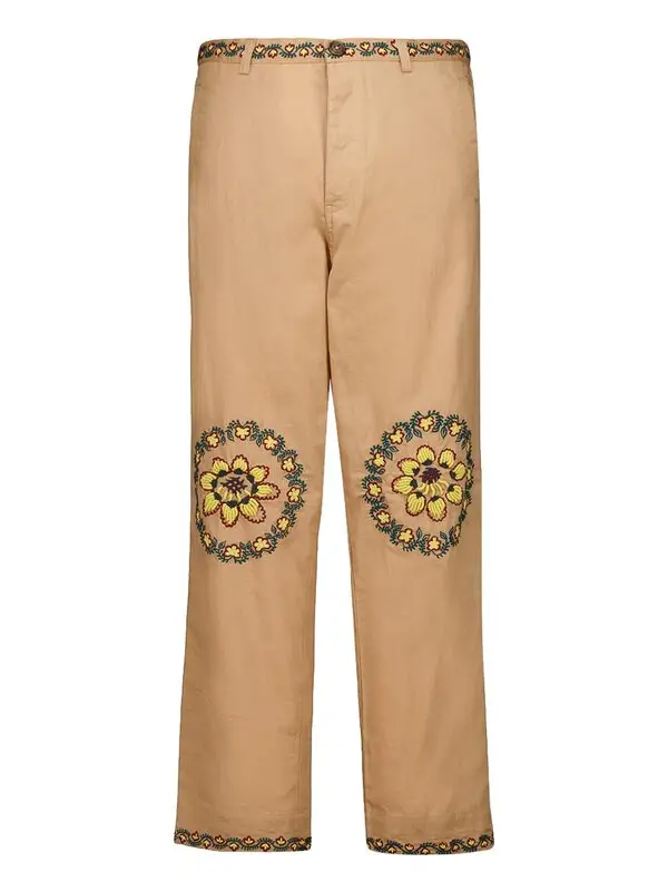 BAZISZT Nali Straight Leg Pants - Brown