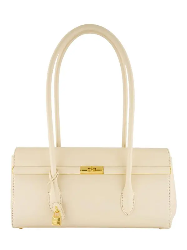 Dolce & Gabbana Marlene Palmellato Leather Handbag - White