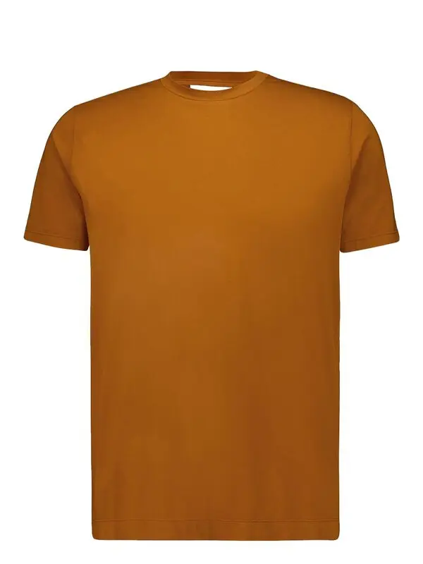 Boglioli Copper Cotton Crew Neck T-shirt - Orange