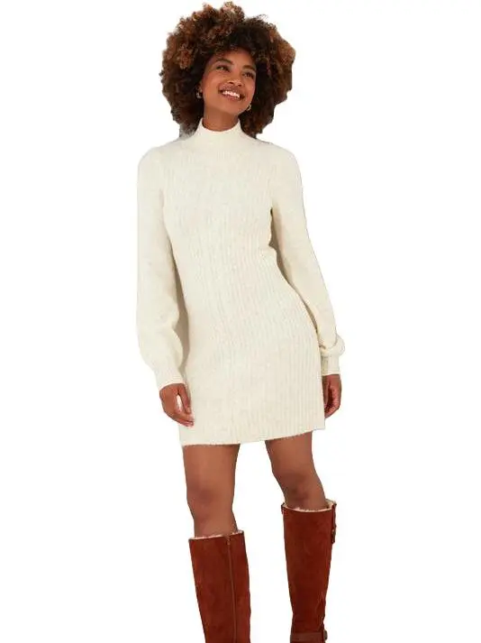 JOE BROWNS Turtleneck Sweater Dress - Ivory