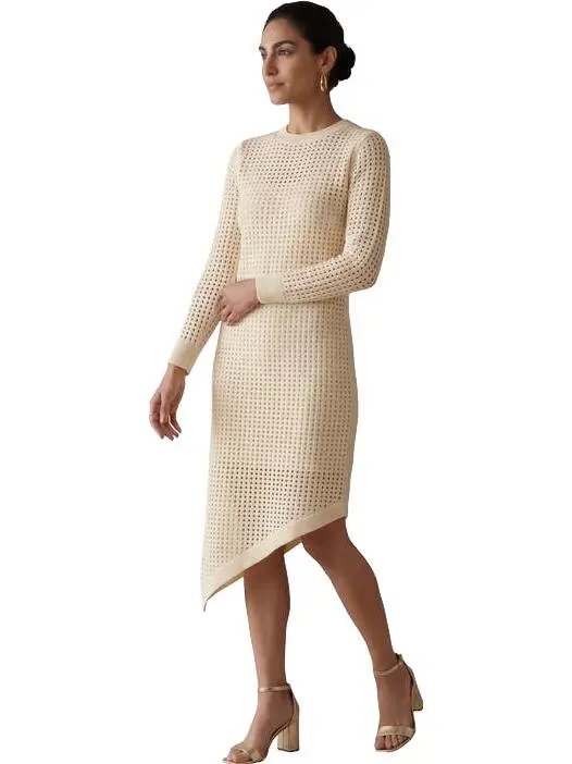JOE BROWNS Polka Dot Smocked Midi Dress - Ivory