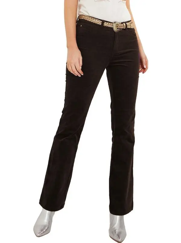 JOE BROWNS Moleskin Trousers Print Bootcut - Chocolate