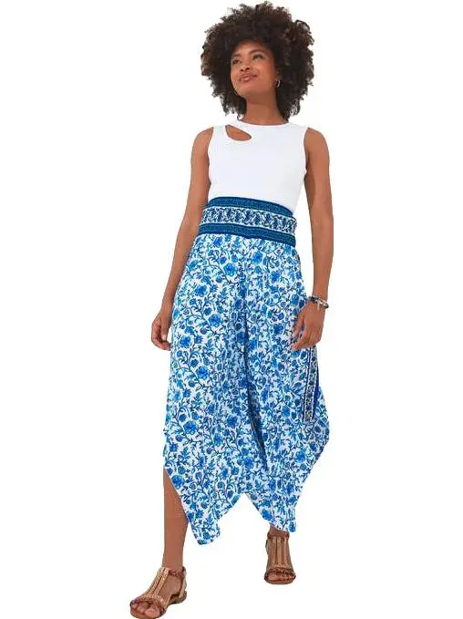 JOE BROWNS Flowy Crop Beach Pant - Blue Floral