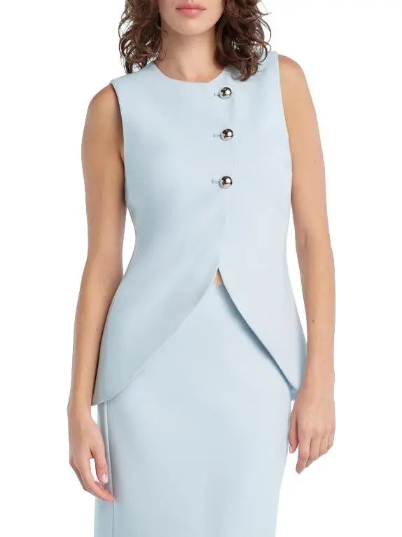 FAVORITE DAUGHTER The Rachel Asymmetric Vest - Sky Blue