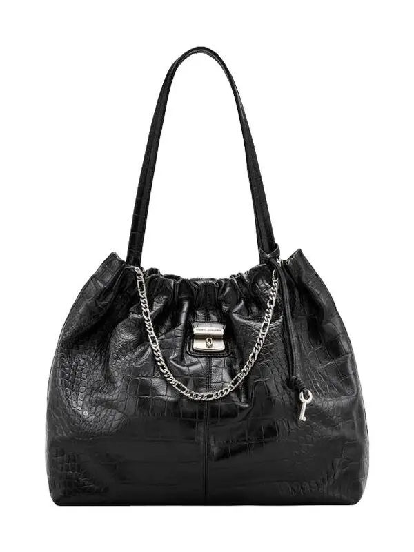 Marc Jacobs Tote Bag - Black Croc Embossed