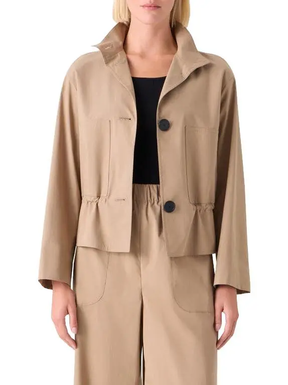 Akris Tech Crop Jacket - Beige