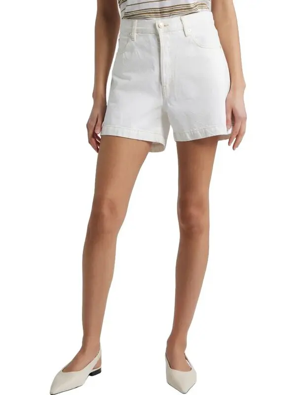 FRAME The Everyday High Waist Denim Shorts - Au Natural Clean