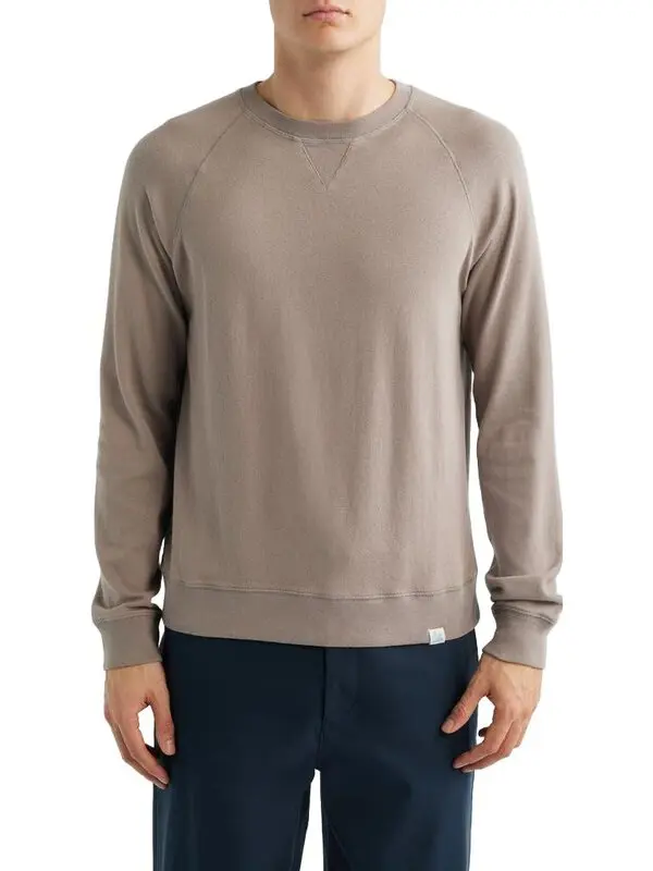 MERZ B. SCHWANEN Lightweight Organic Cotton Fleece Sweatshirt - Faded Grain