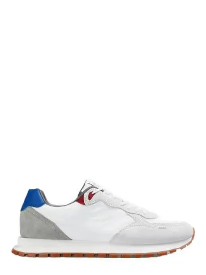 SCALPERS Suede Skull Contrast Sneakers - Whiteblue