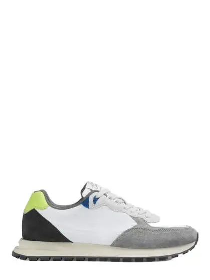 SCALPERS Suede Skull Contrast Sneakers - Whitelime