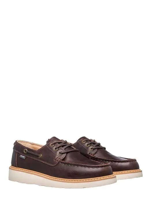 Clae Carter Leather Boat Shoe - Walrus Brown Leather