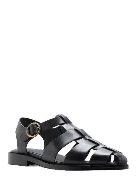G.H.BASS Leather Fisherman Sandal - Black