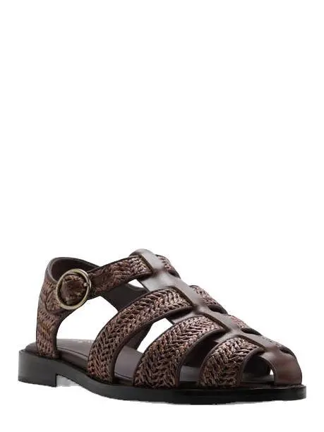 G.H.BASS Leather Fisherman Sandal - Medium Brown
