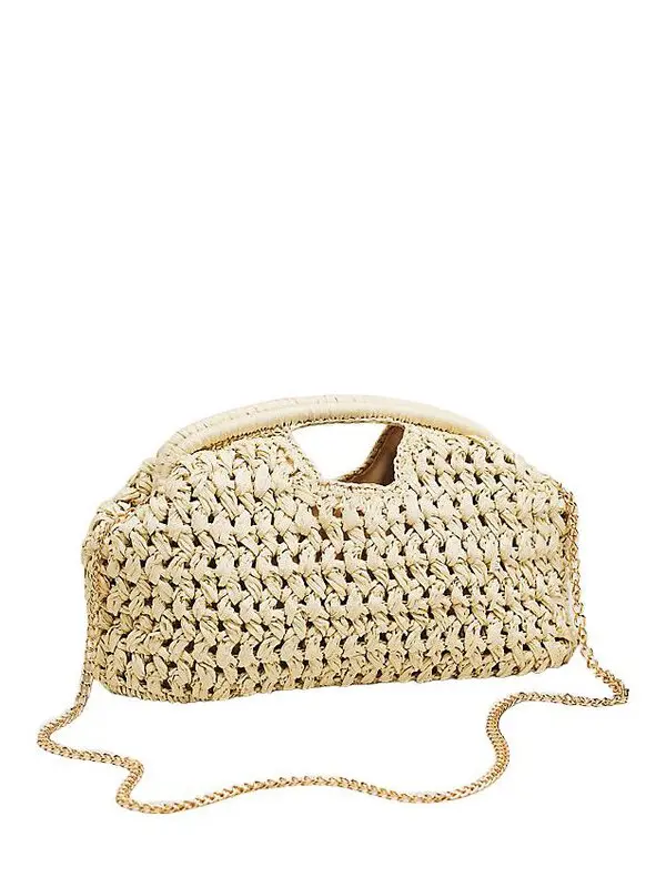 URBAN EXPRESSIONS Lani Raffia Clutch - White
