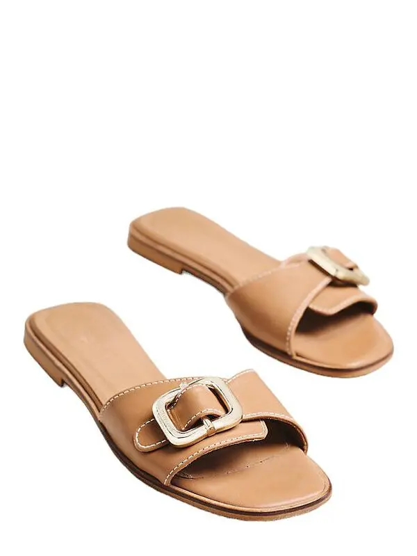 FLATTERED Mimi Slides - Cognac